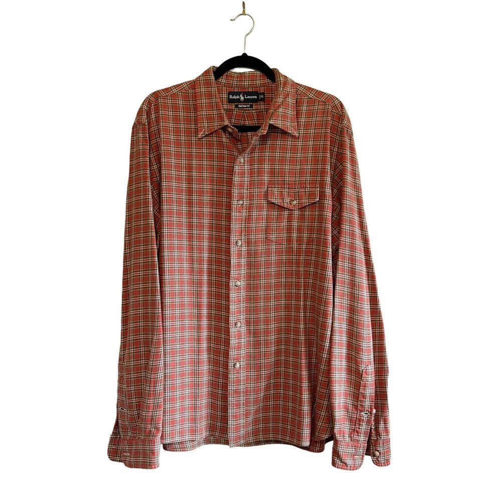 Polo Ralph Lauren Mens Extra Large Red Green Flannel … - Gem